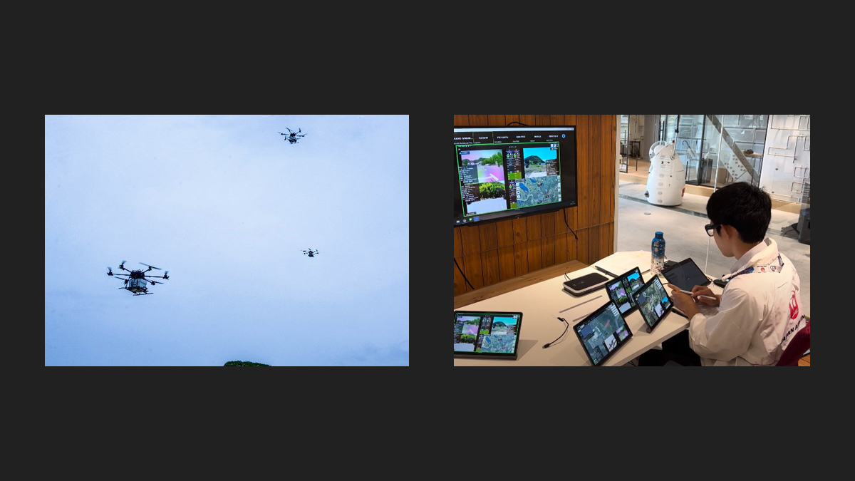 KDDIとJAL、遠隔操縦者1人でドローン3機の同時運航に成功 - ドローンジャーナル
